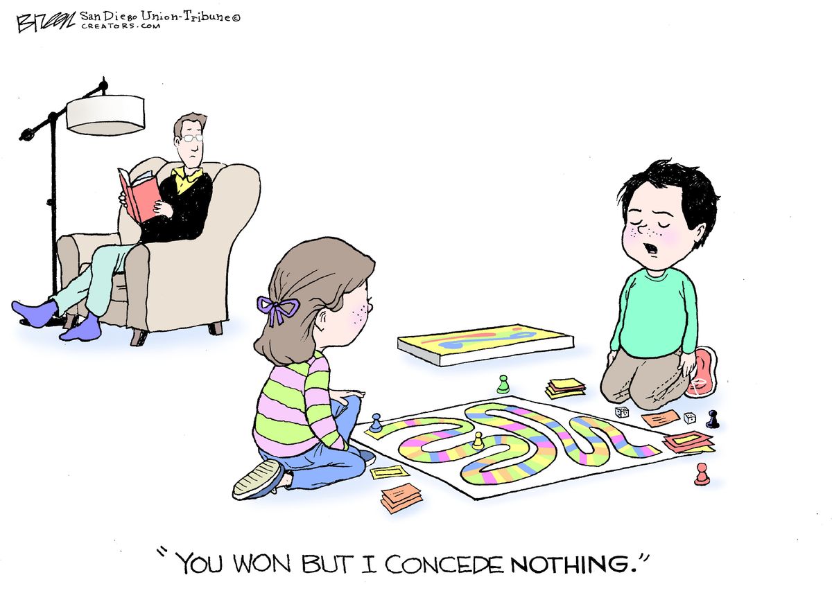 Editorial Cartoon U.S. Trump concede loss | The Week