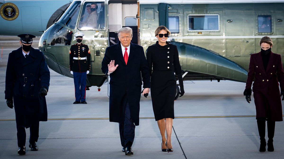 Melania Trump sent one last message with her exit outfit | Marie Claire UK