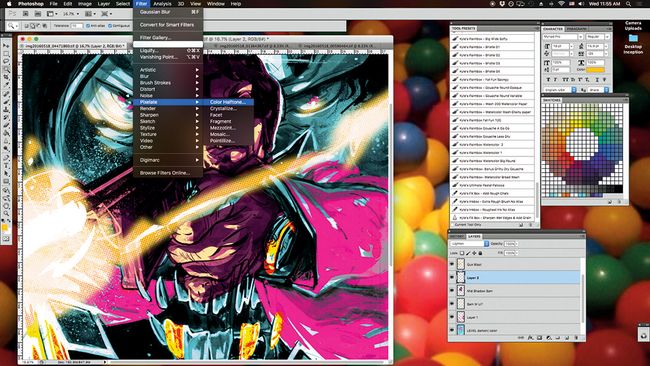 Combine traditional and digital skills to create a comic cover ...