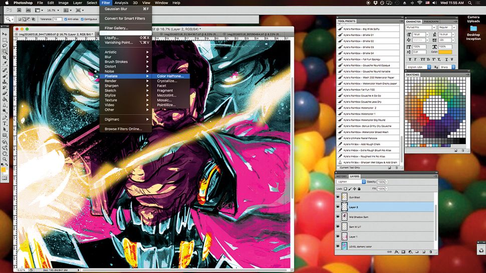 Combine traditional and digital skills to create a comic cover ...