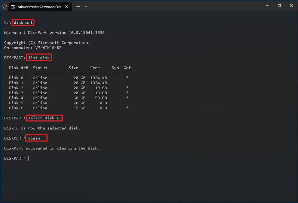 Use DiskPart to clean and format a drive that is not working on Windows ...