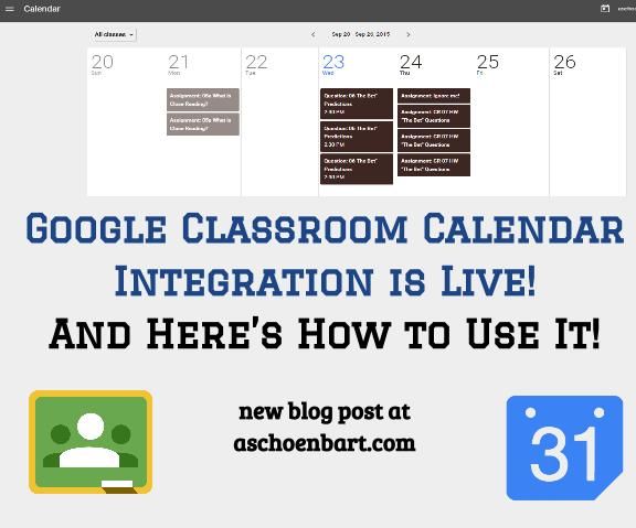 Google Classroom Calendar Integration is Live! And Here’s How to Use It ...