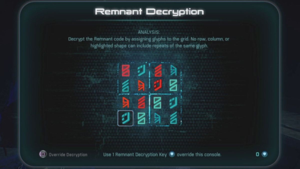 Mass Effect Andromeda Remnant Decryption glyph puzzle solutions guide ...