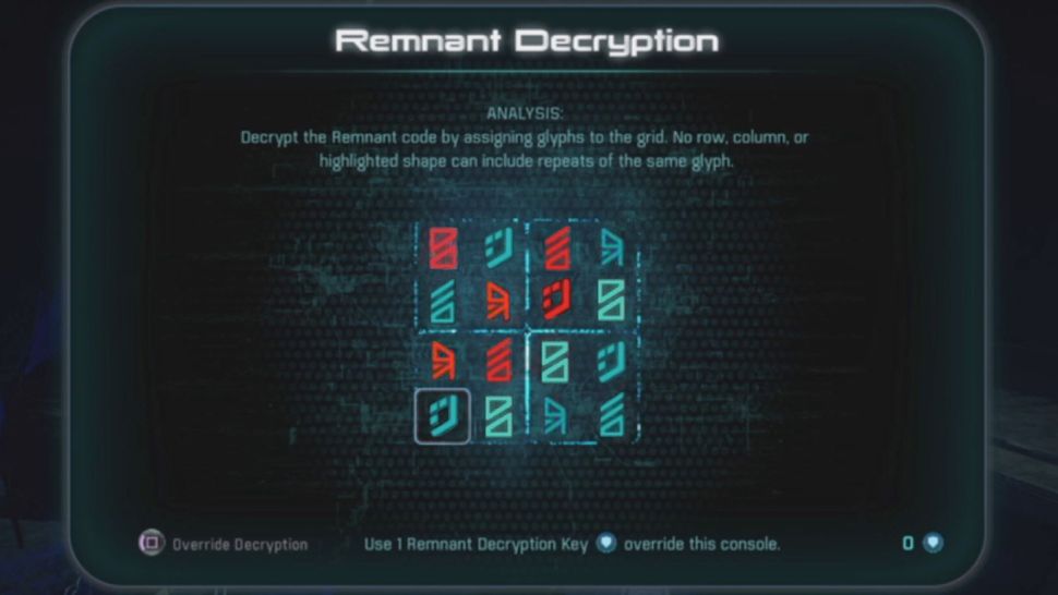 Mass Effect Andromeda Remnant Decryption glyph puzzle solutions guide ...