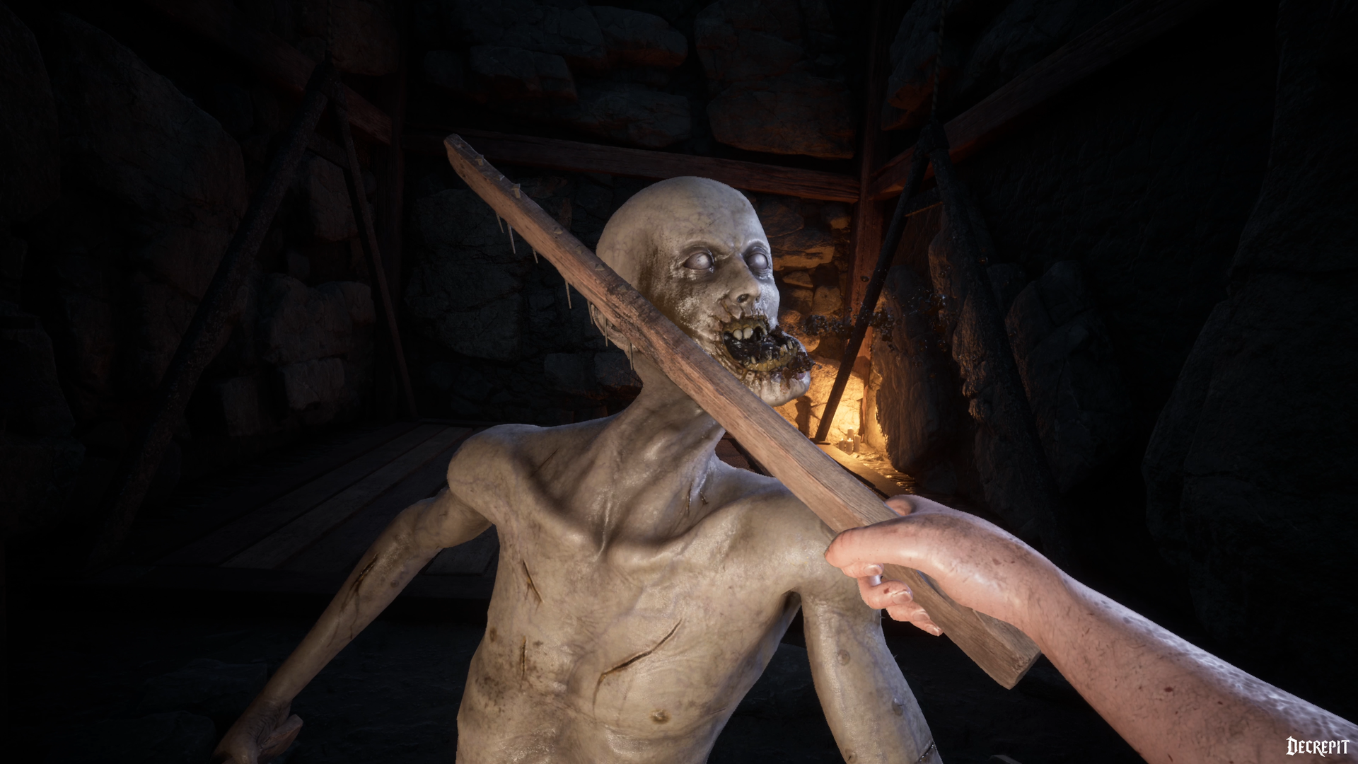 Decrepit is a 'dark fantasy first person soulslike' in a castle full of zombies who'll ...