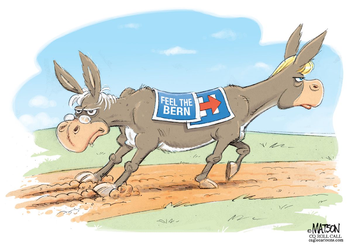 Political cartoon U.S. Divided Democrats 2016 | The Week