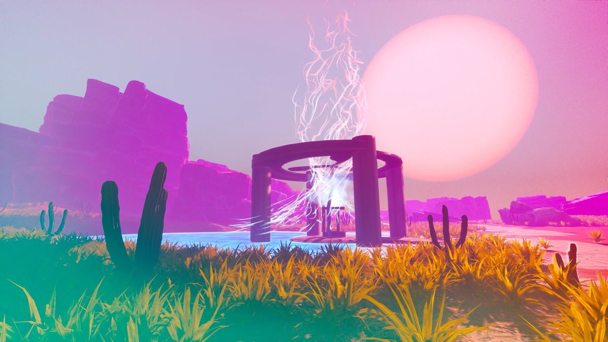 This aggressively vaporwave offroad driving game by a car mechanic ...