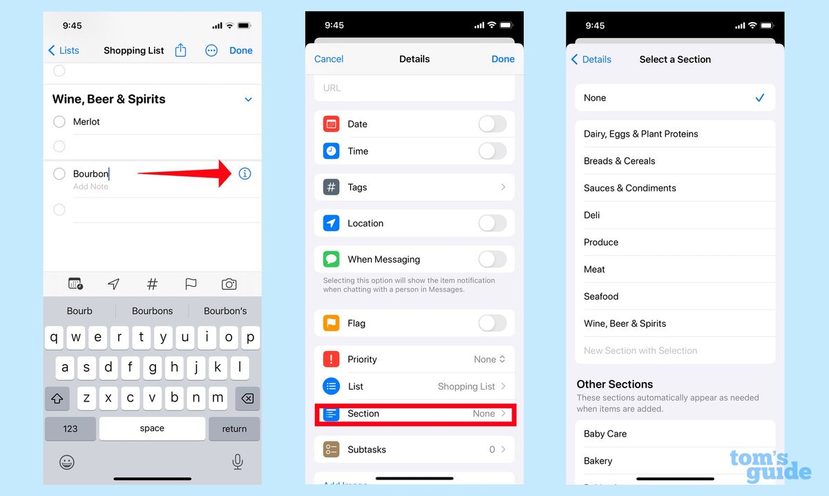 How to create a grocery list in Reminders on your iPhone or iPad | Tom ...
