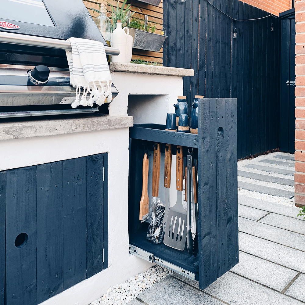 This stylish DIY outdoor kitchen is full of clever storage solutions ...