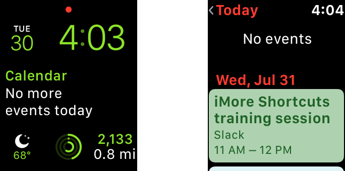How to use the Calendar app on Apple Watch | iMore