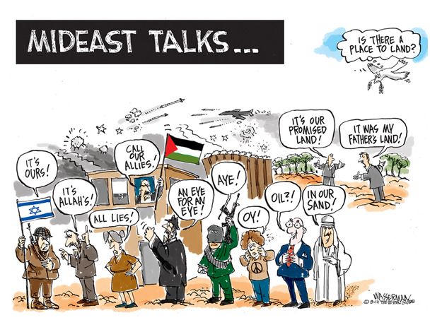 Political cartoon middle east peace talks | The Week