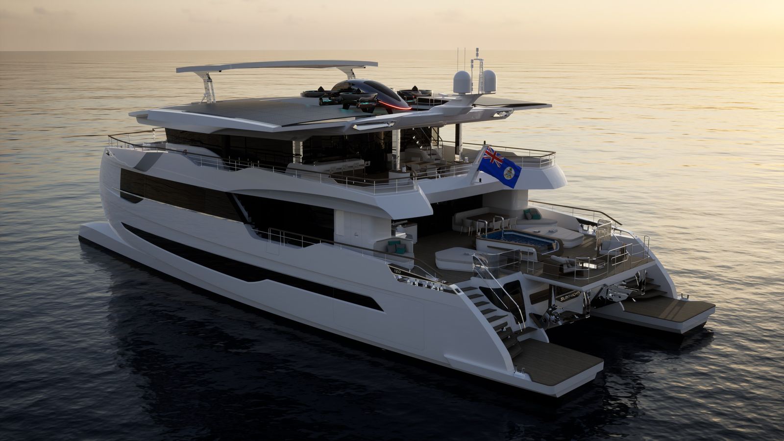 Silent Yachts and VRCO integrate eVTOL in electric catamaran | Wallpaper*