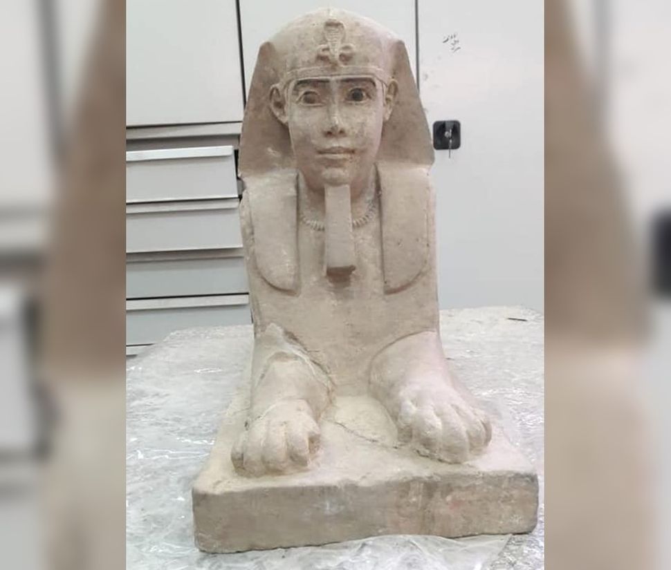 Cobra-Crowned Sphinx Statue with Ceremonial Beard Discovered in Egypt ...
