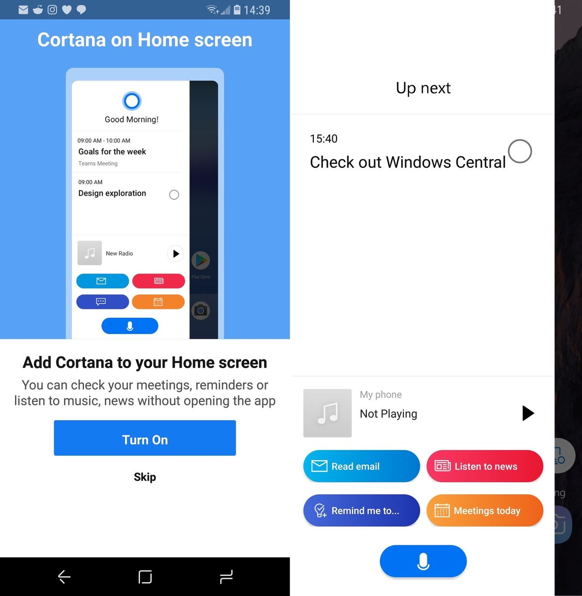 Microsoft Cortana 3.2 for Android brings new home screen UI and To-Do ...