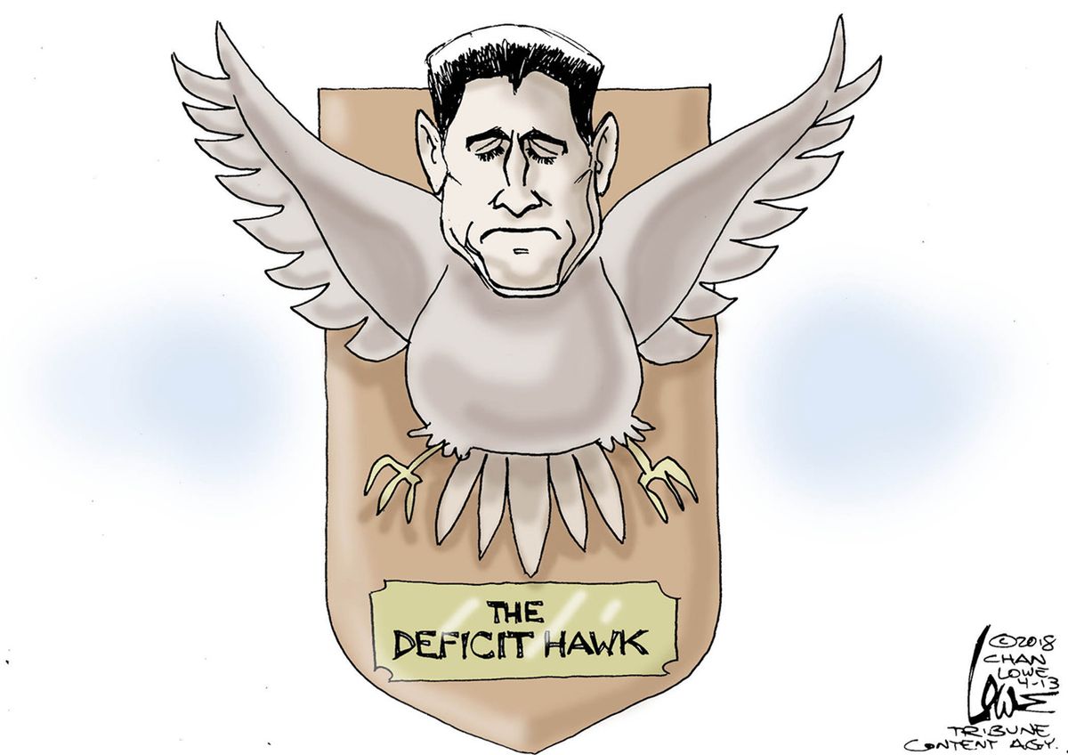 Political cartoon U.S. Paul Ryan retirement deficit hawk | The Week