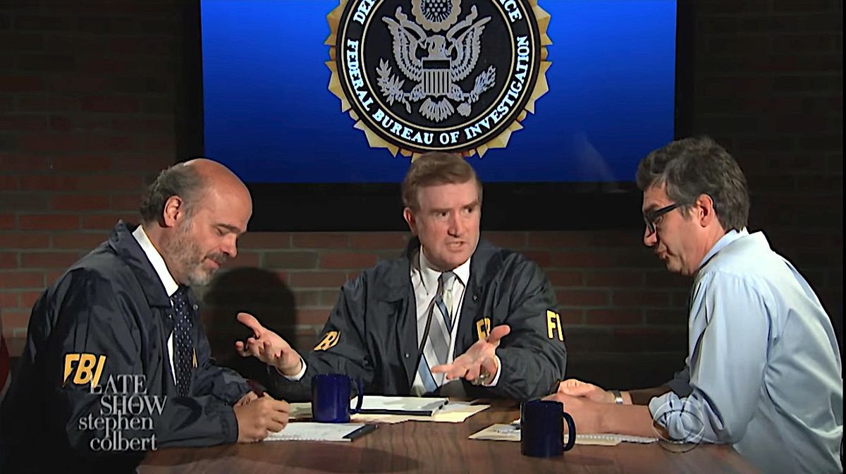 The Late Show's Trump-Russia FBI counterintelligence team is laser ...