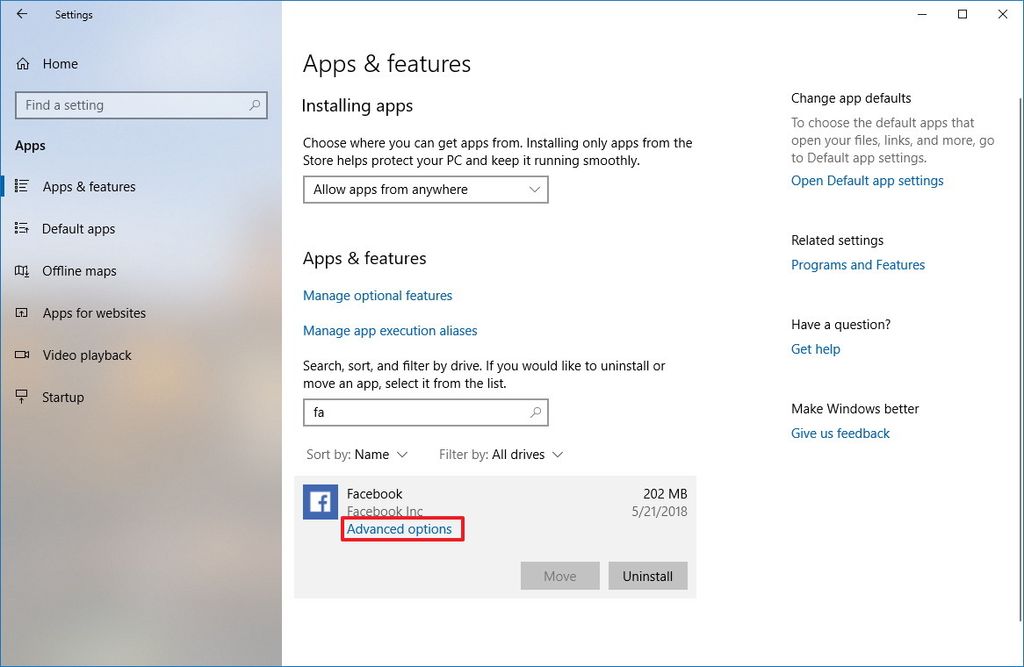 How to manage file access permissions for apps on Windows 10 April 2018 ...