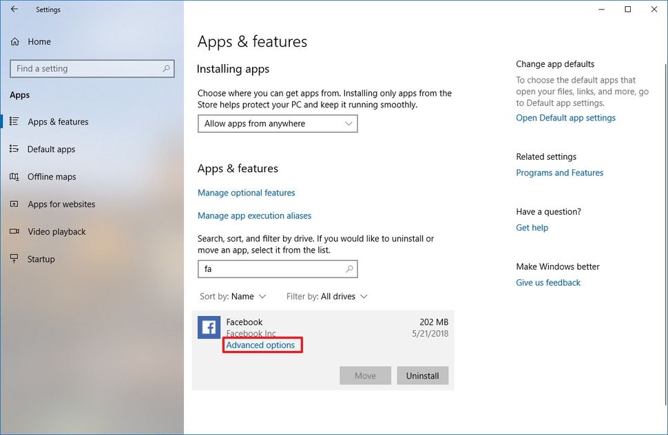 How to manage file access permissions for apps on Windows 10 April 2018 ...