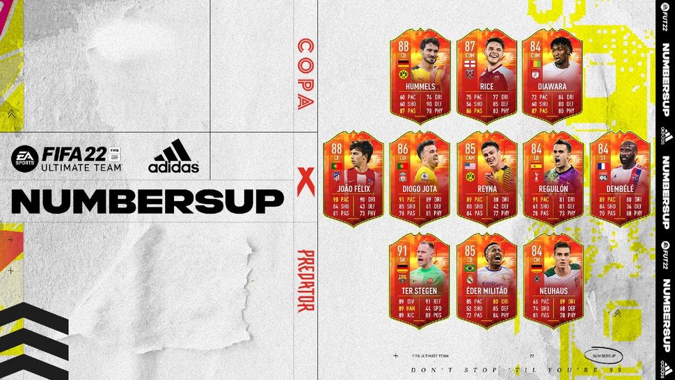 FIFA 22 Numbers Up cards list and upgrades | GamesRadar+