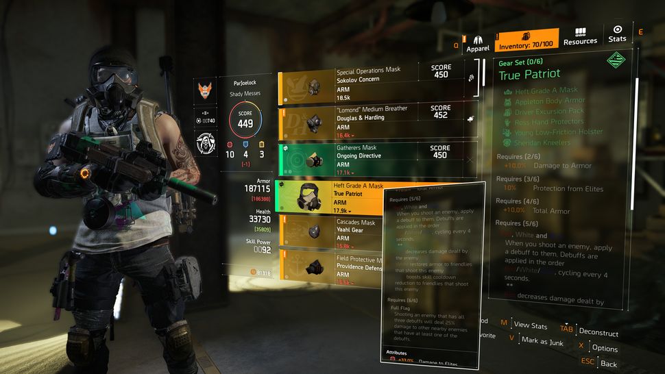 The Division 2 gear sets guide: how to get True Patriot, Hard Wired and ...