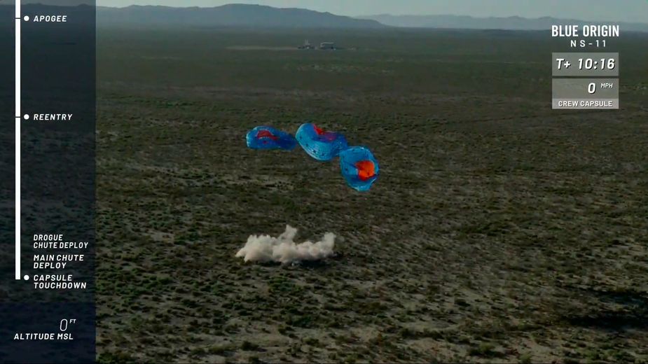 Blue Origin's Amazing NS-11 New Shepard Spacecraft Test Flight in ...