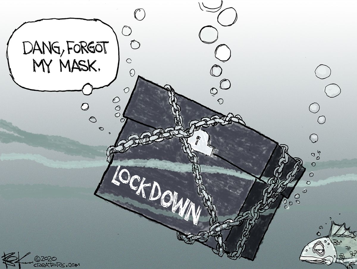 Editorial Cartoon U.S. lockdown masks | The Week
