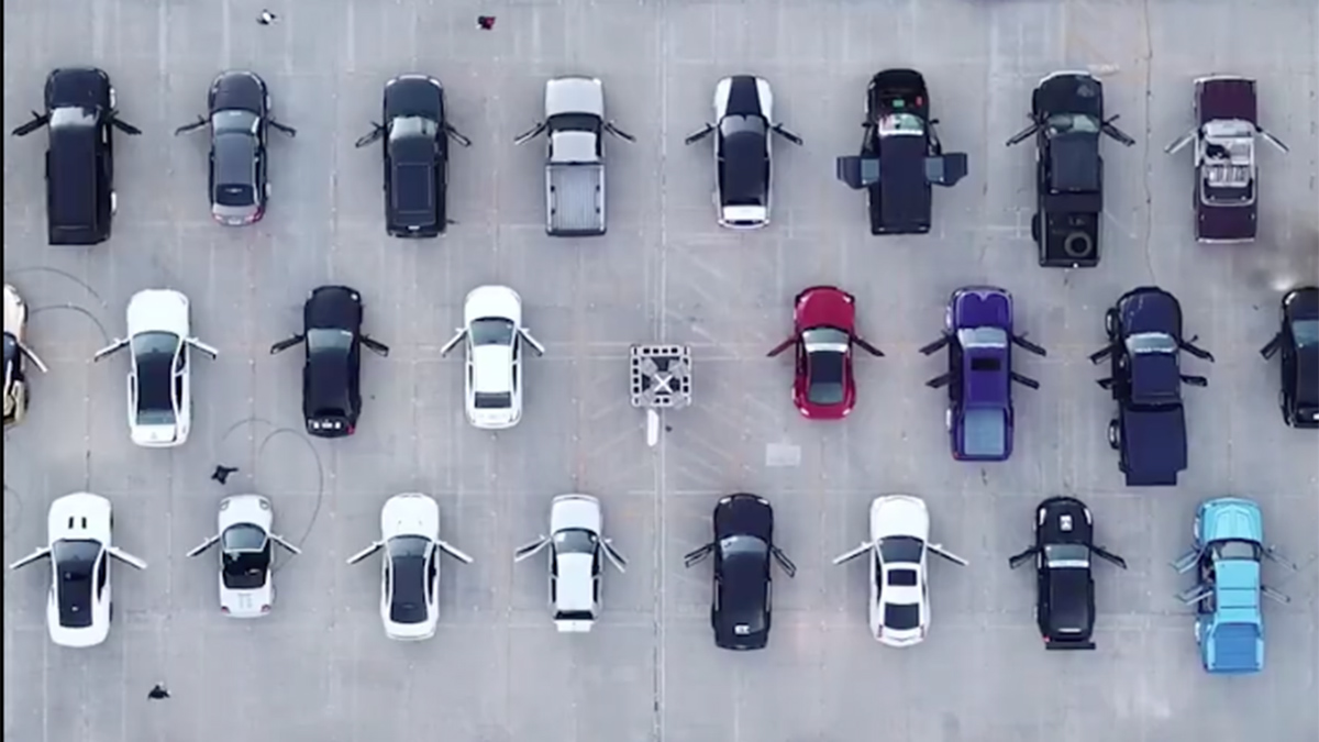 This is quite possibly the largest synthesizer orchestra ever assembled ...
