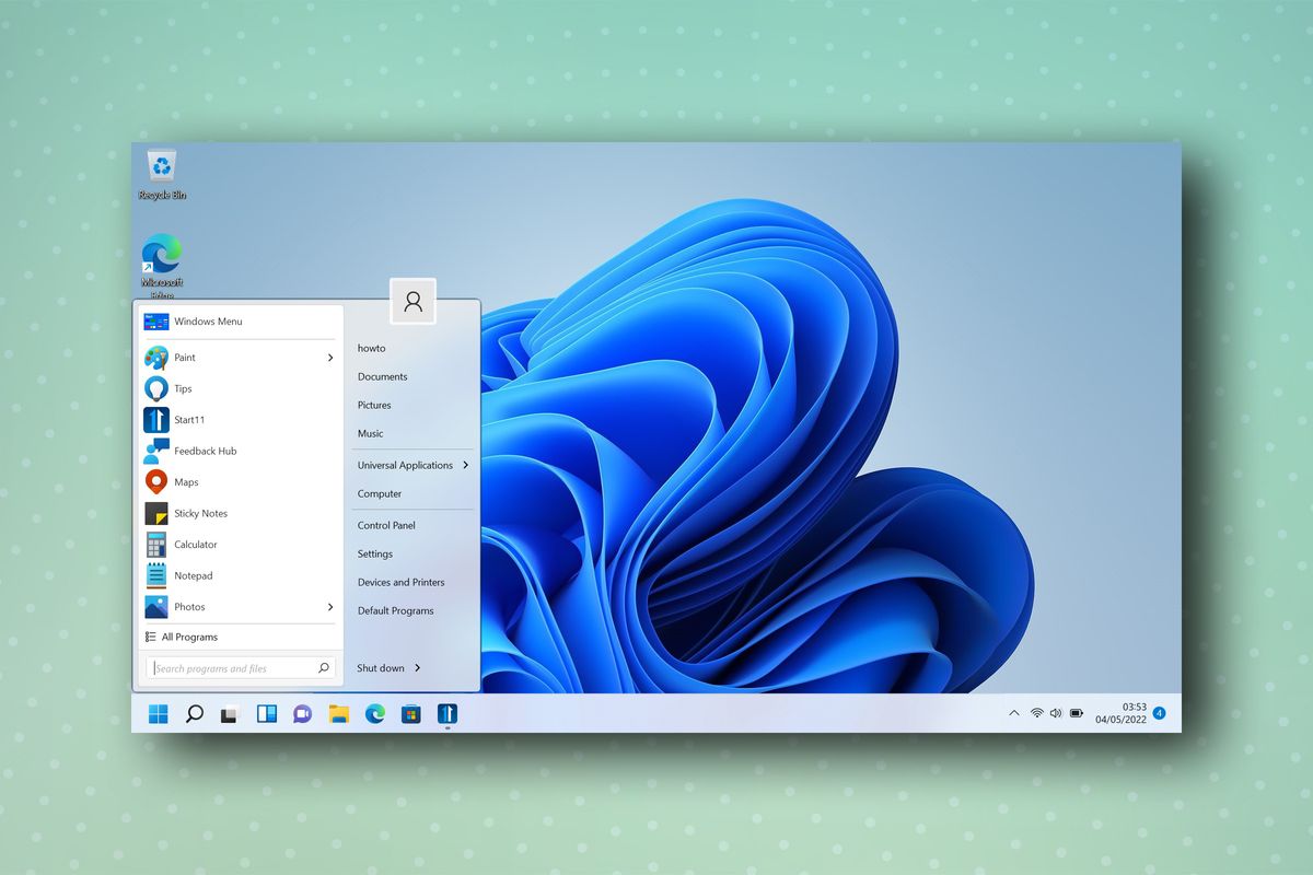 How to change the Windows 11 Start menu back to Windows 10 | Tom's Guide