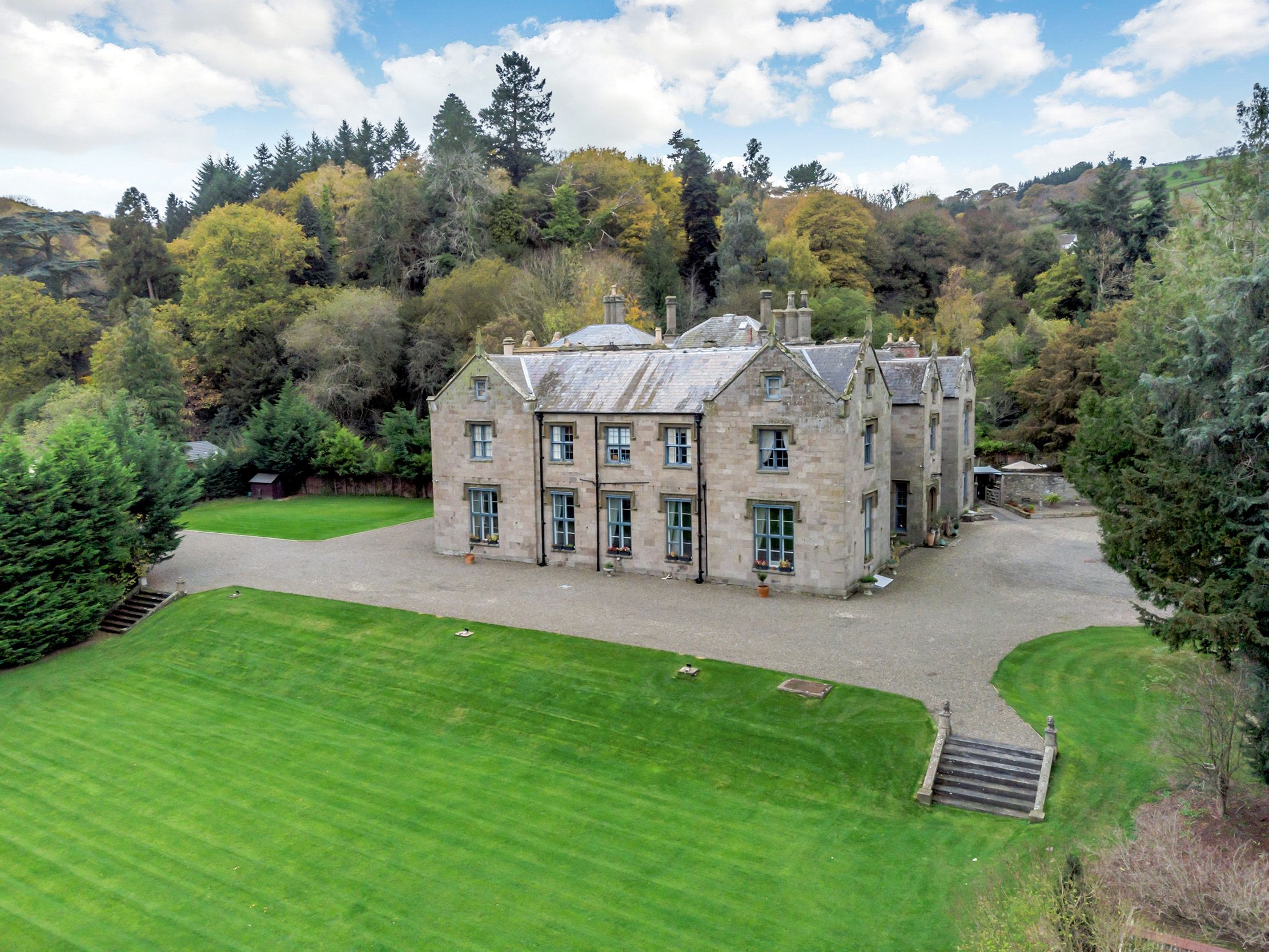 A country manor on the Welsh border with a staircase worthy of a ...