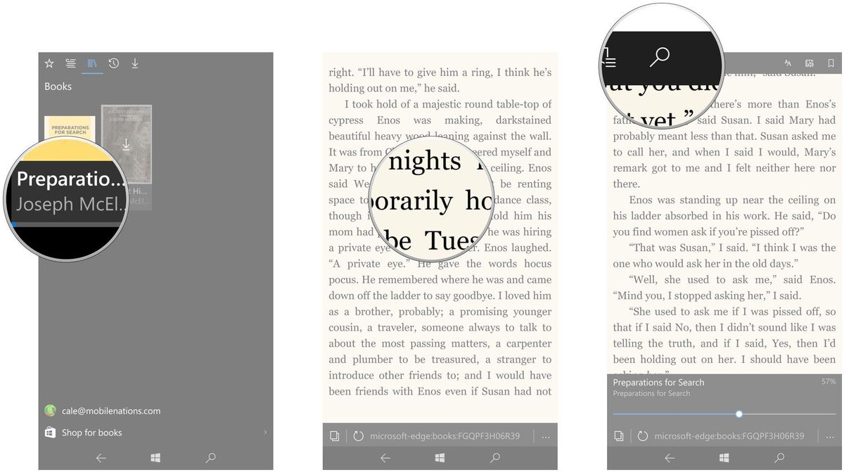 How to buy and read e-books in Windows 10 Mobile Creators Update ...