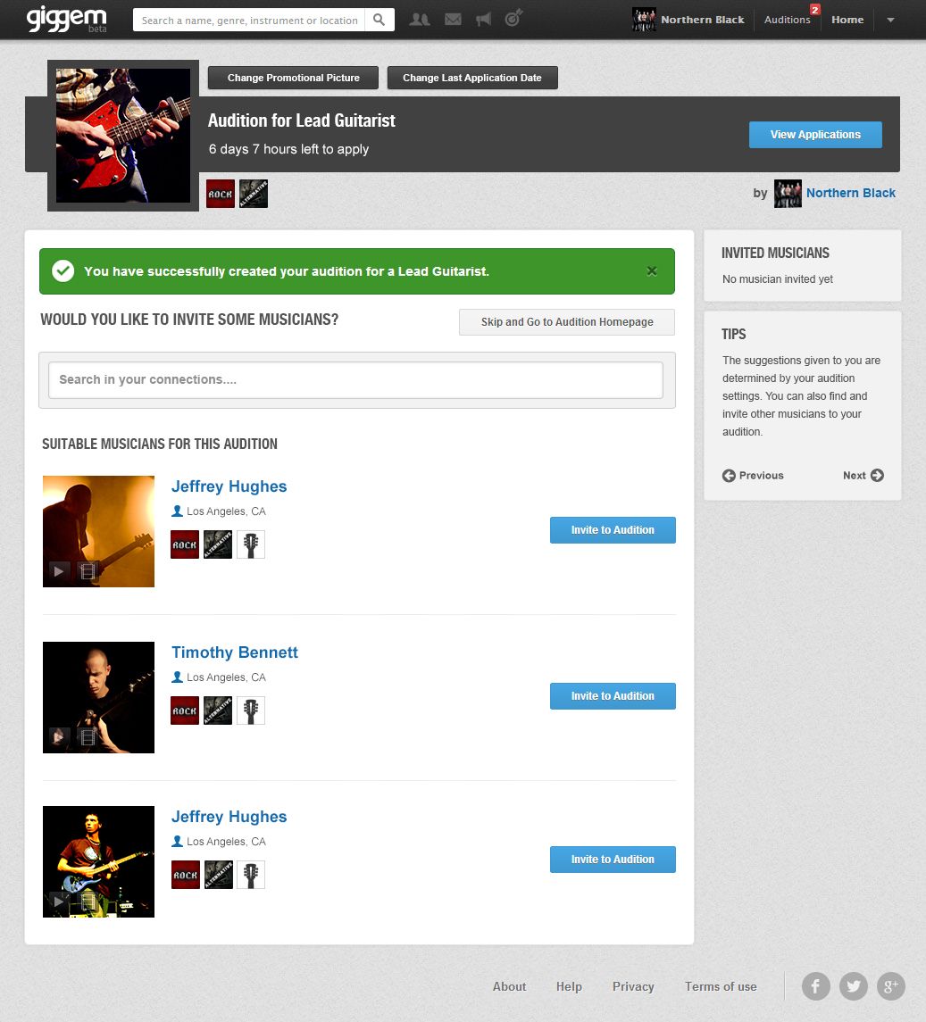 Giggem Launches "Auditions" Feature to Help Bands Screen Potential ...