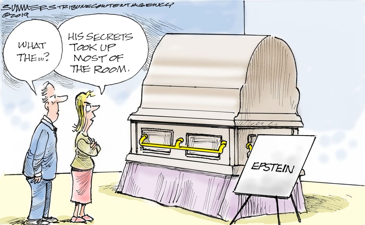 Political Cartoon Casket Full of Secrets Jeffrey Epstein | The Week