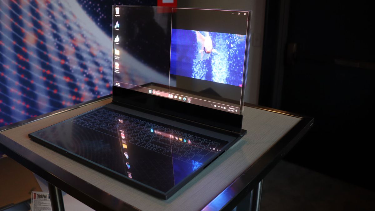 Lenovo's transparent laptop may be the coolest computer you'll hardly ...
