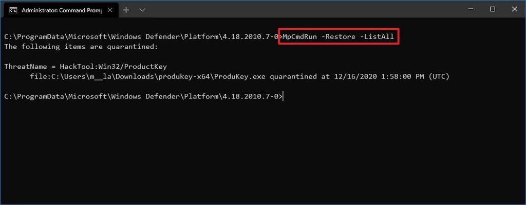 How to use Microsoft Defender Antivirus with Command Prompt on Windows ...
