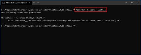 How to use Microsoft Defender Antivirus with Command Prompt on Windows ...