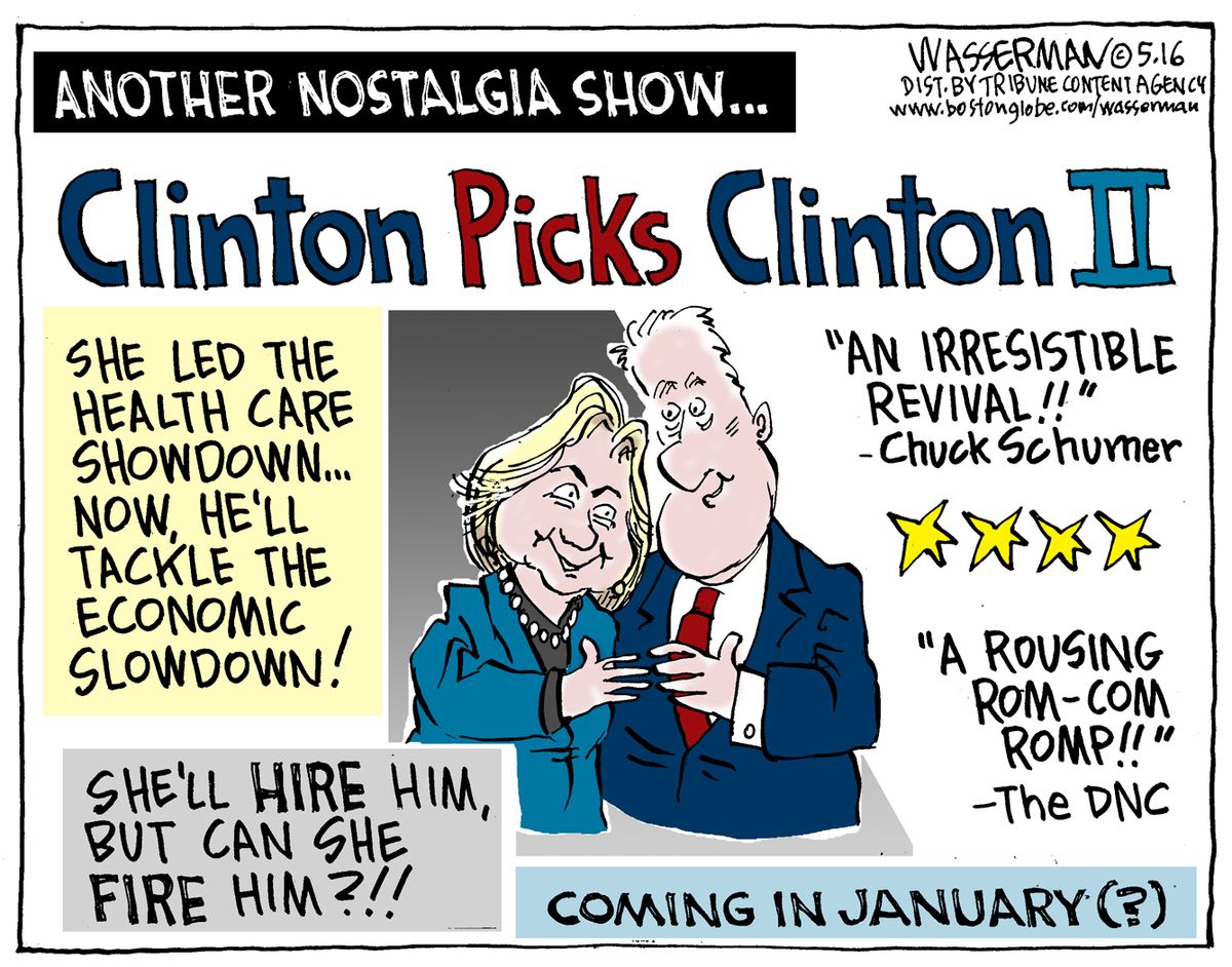 Political Cartoon U.S. Hillary Bill Clinton | The Week