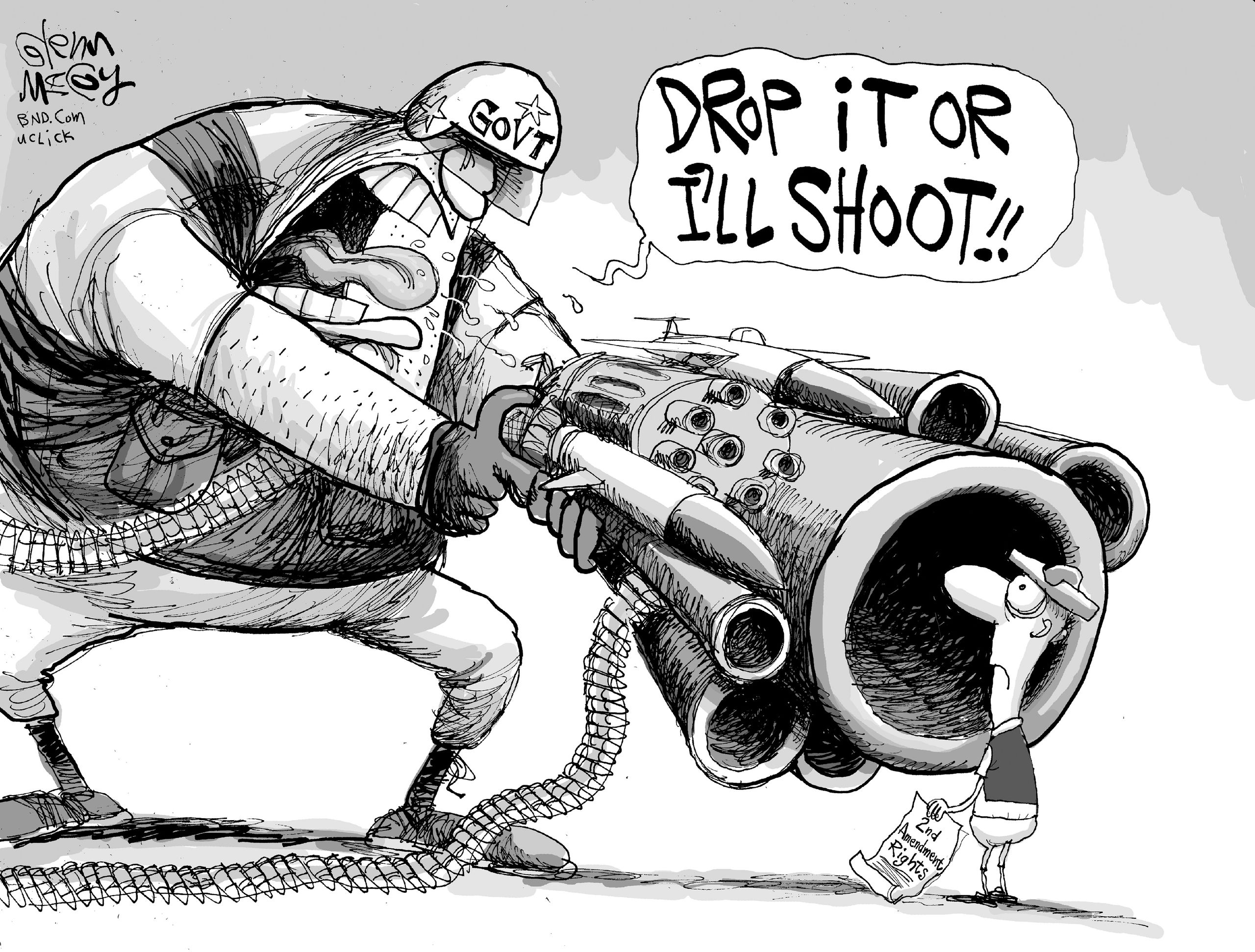 Political cartoon U.S. Guns Second Amendment | The Week