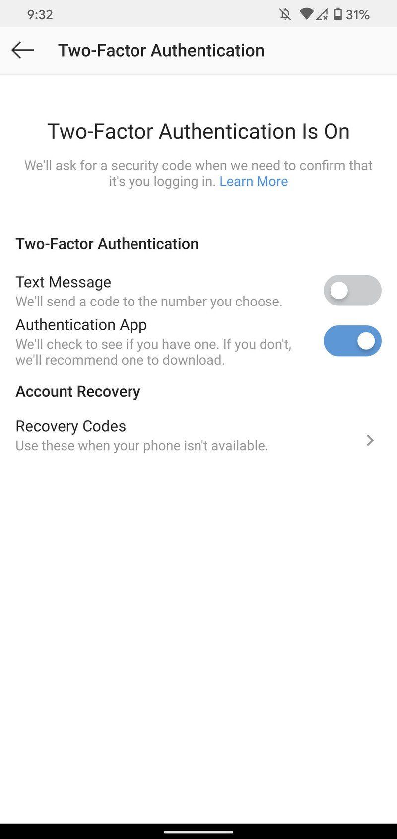 How to set up two-factor authentication for your Instagram account ...