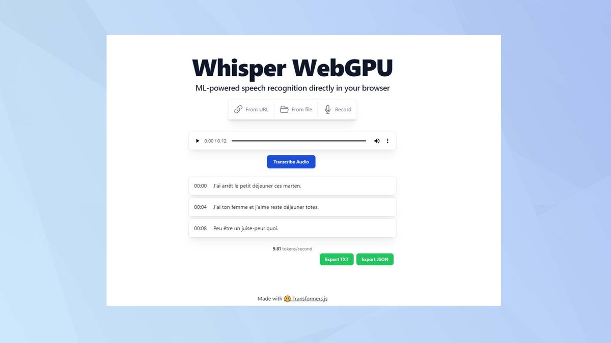 Meet Whisper Web — a new and free way to transcribe audio | Tom's Guide