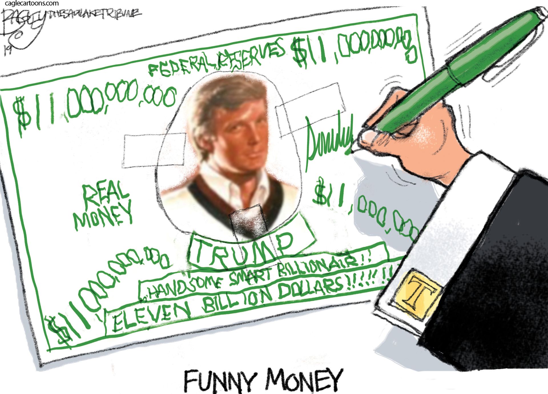 Political Cartoon U.S. Trump money | The Week