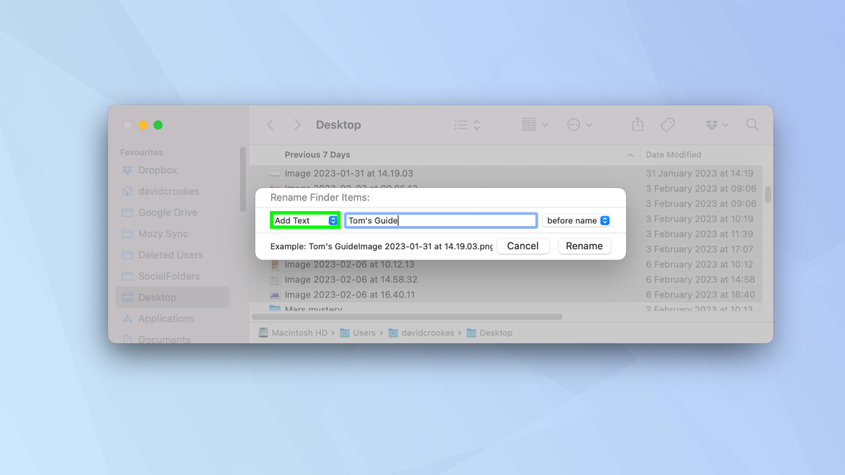 How to rename multiple files on Mac | Tom's Guide