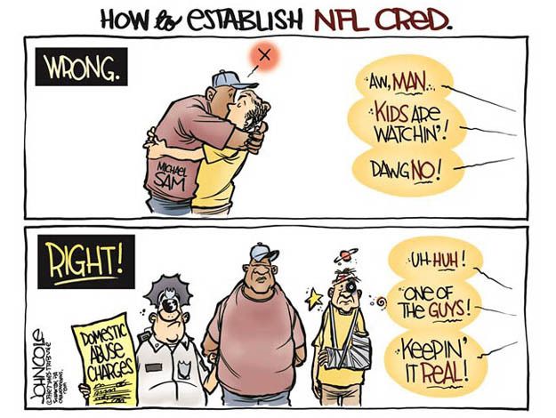 Editorial cartoon NFL Michael Sam | The Week
