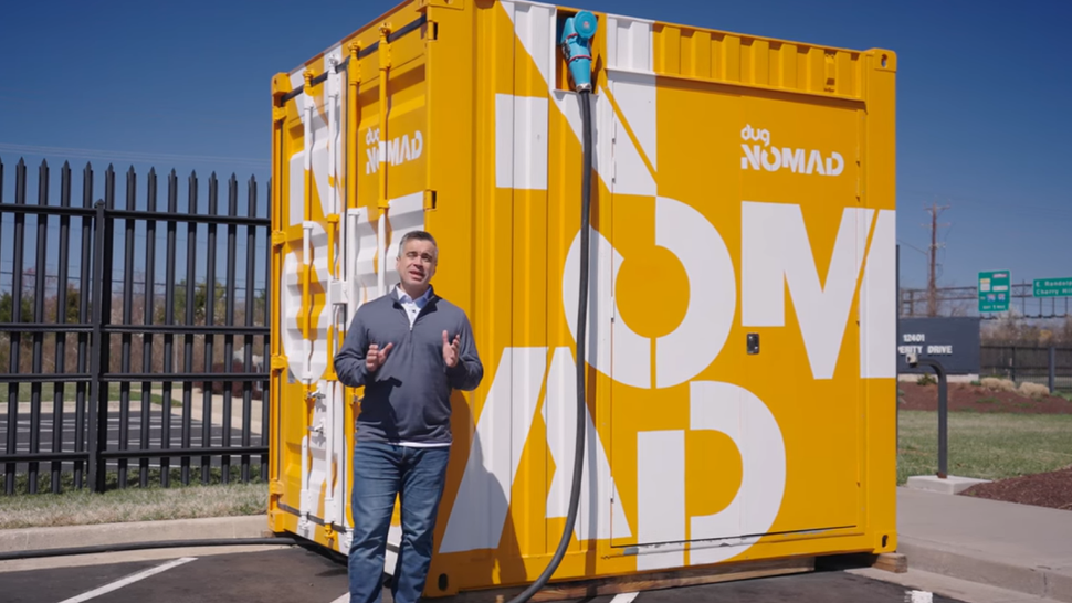 DUG Nomad is a mobile, immersion-cooled data center cube for edge AI ...