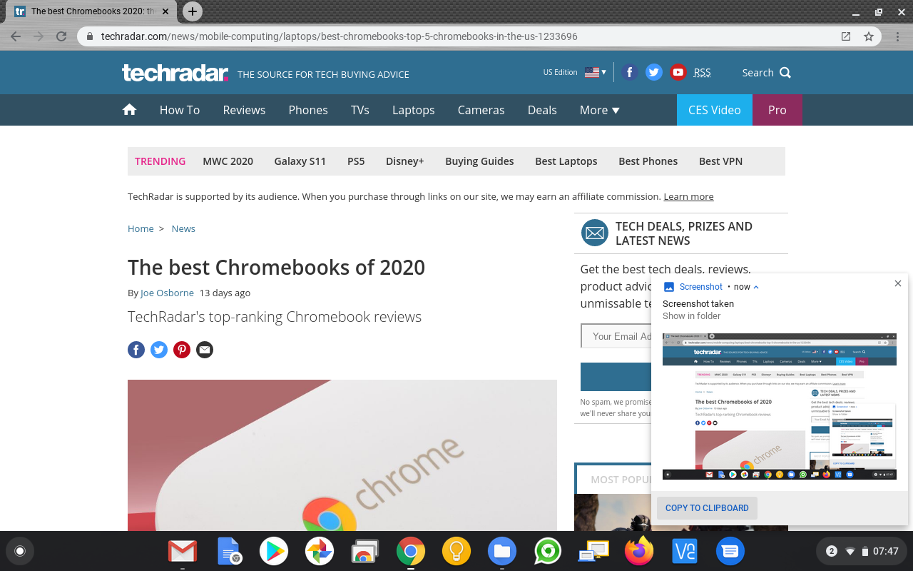 How to screenshot on a Chromebook | TechRadar