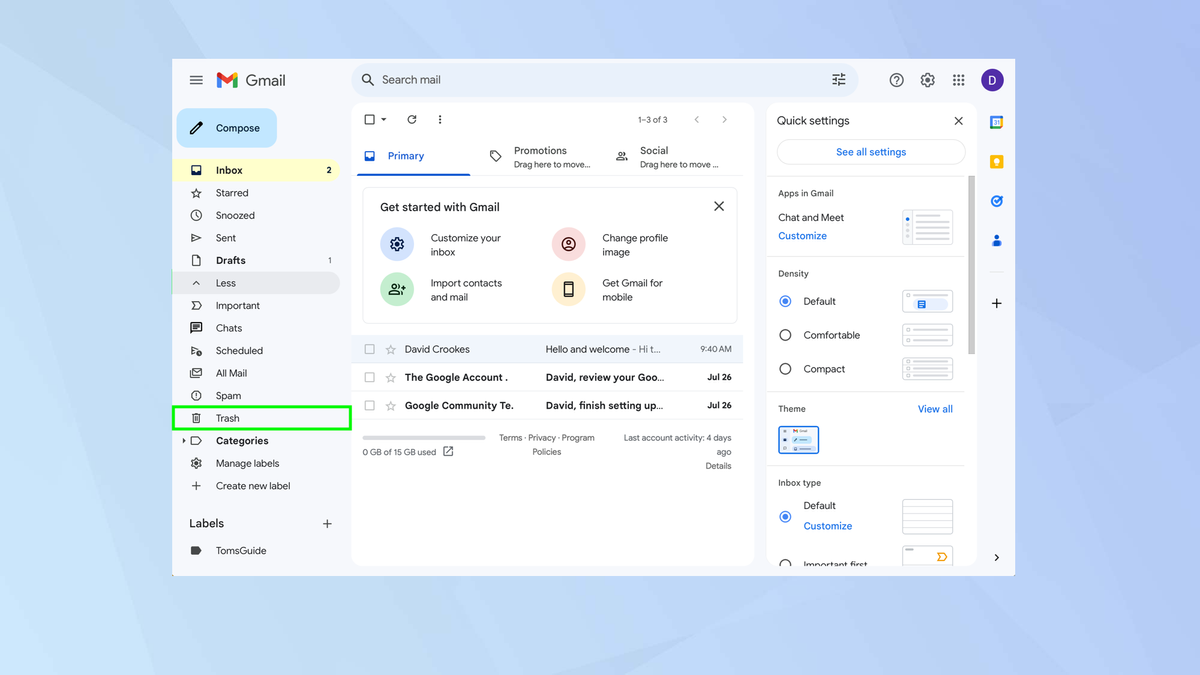 How to empty trash in Gmail | Tom's Guide
