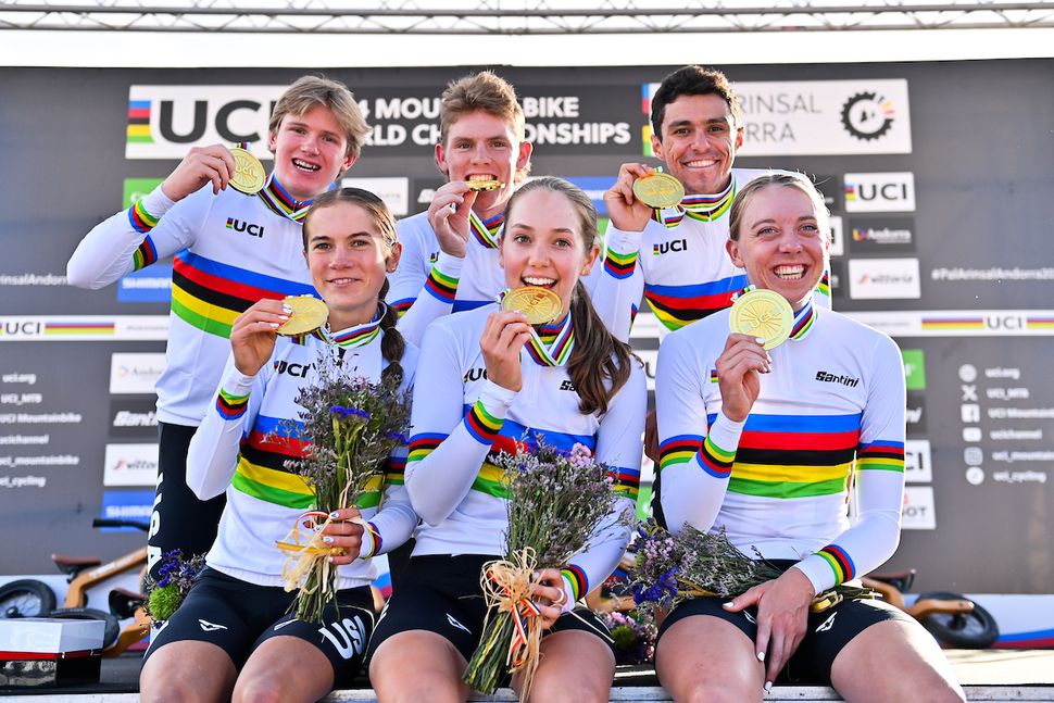 UCI MTB World Championships - USA pips France to win Team Relay ...
