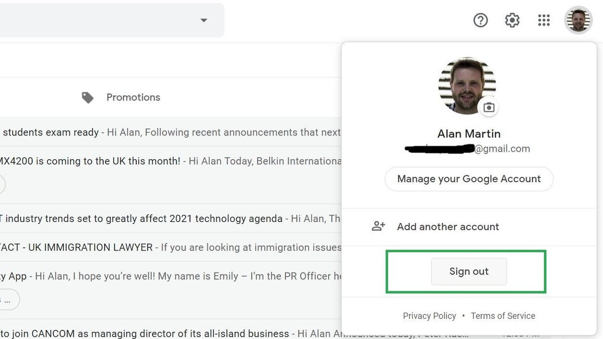 How to log out of Gmail | Tom's Guide