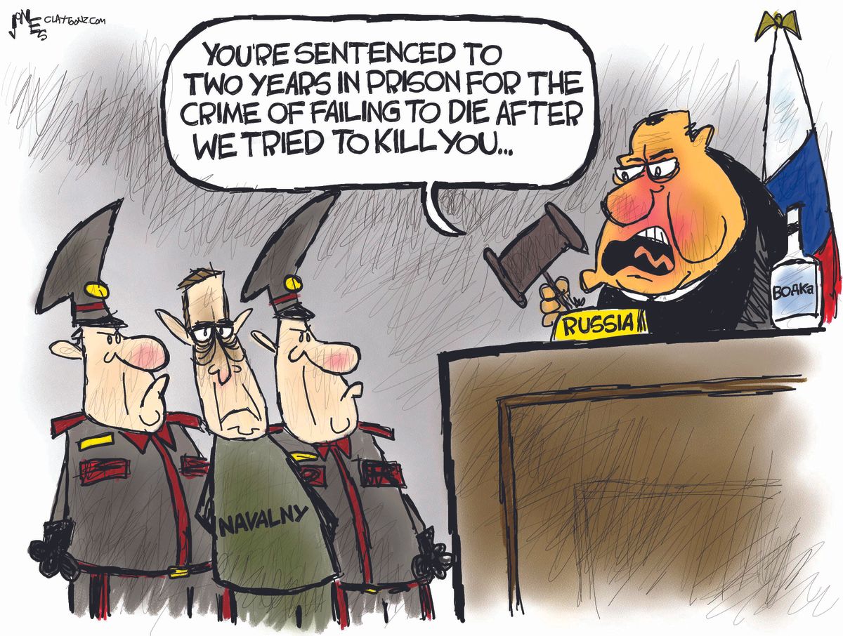 Political Cartoon World navalny putin sentence russia | The Week