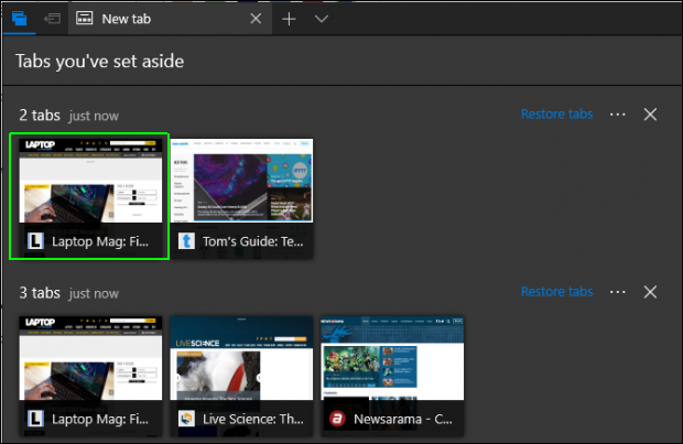How to Set Tabs Aside in Edge Browser | Laptop Mag