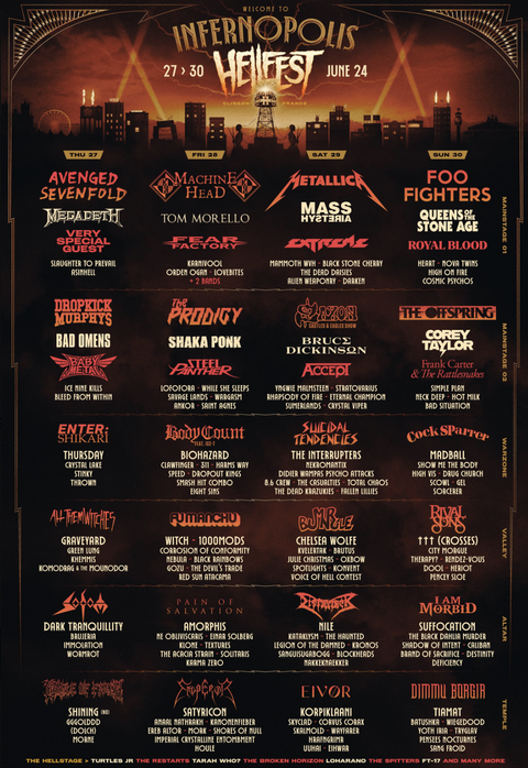 Hellfest release insanely huge 2024 lineup announcement: Metallica ...